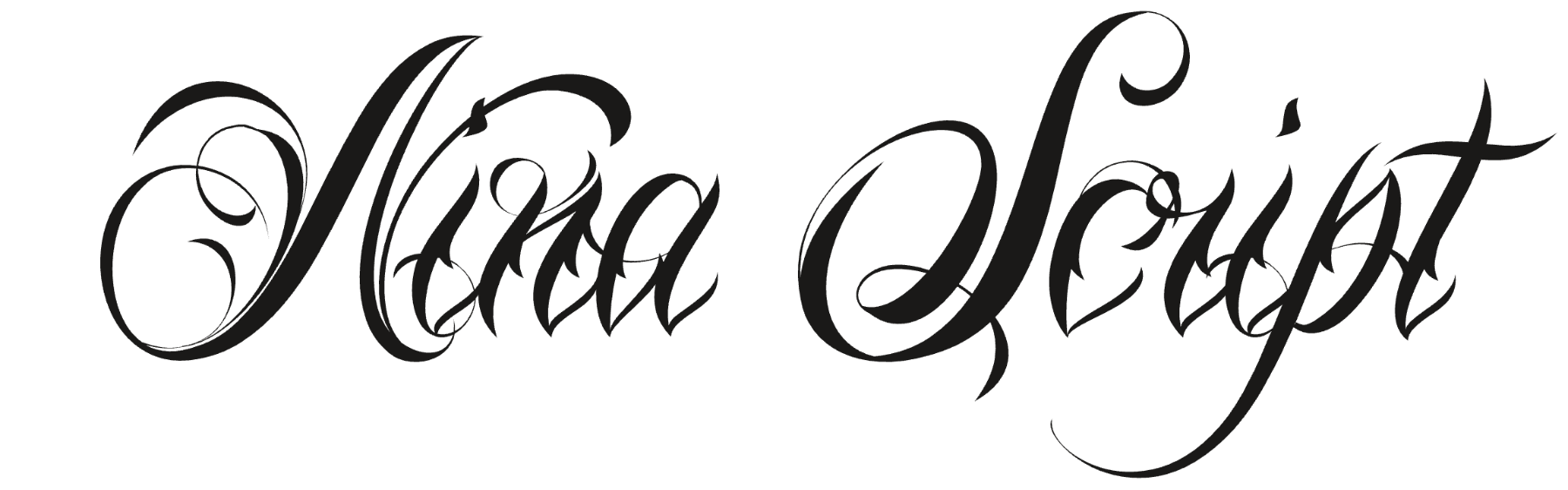 Nina Script | Font from Mans Greback